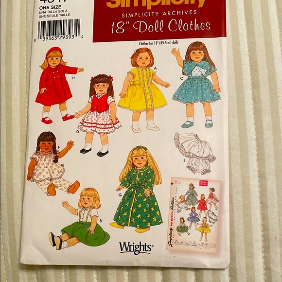 Simplicity | Toys | Simplicity 8 Doll Clothes Pattern Multicolor | Poshmark